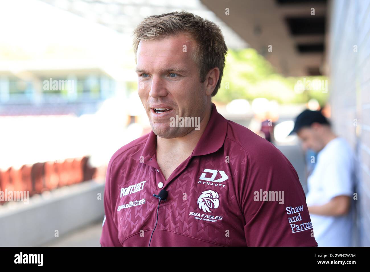 Sydney, Australia. 12th Feb, 2024. Jake Trbojevic of Manly looks on ...