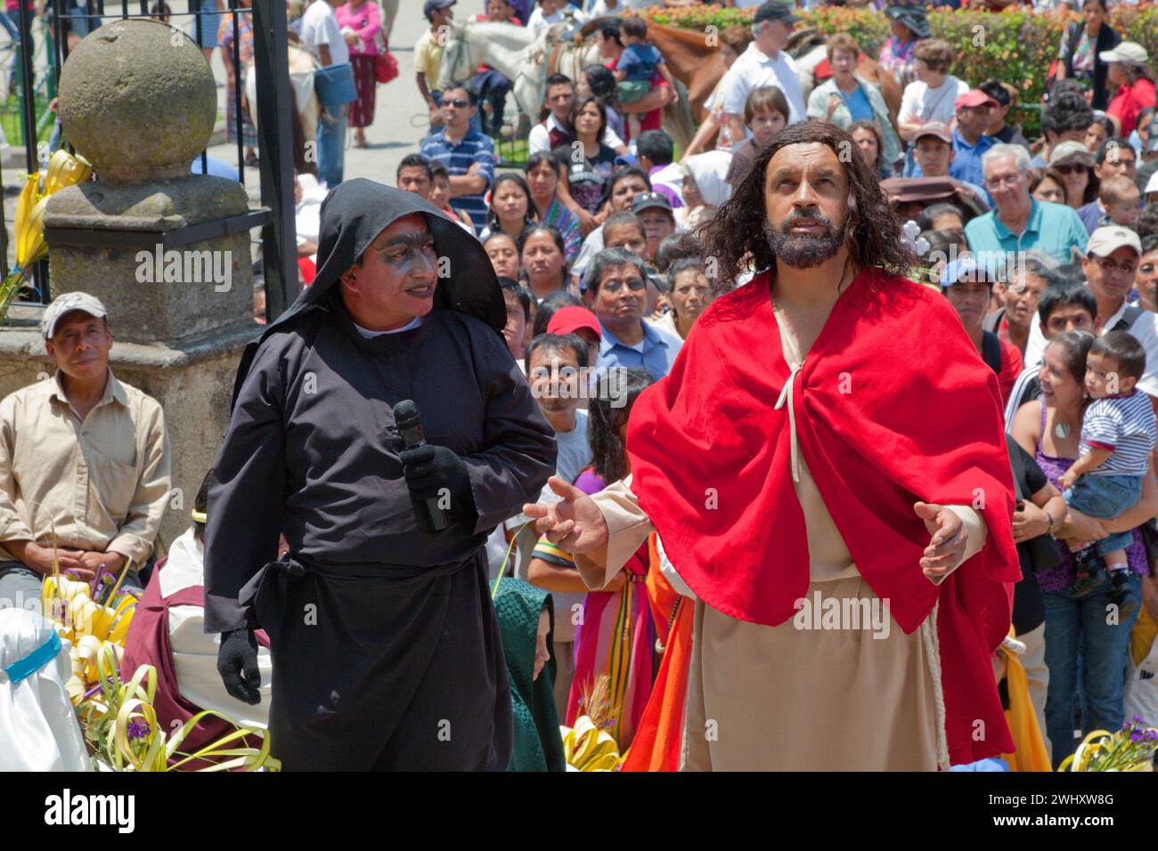 The Devil Tries to Tempt Jesus. (Luke 4:1-13) Palm Sunday Re-enactment ...