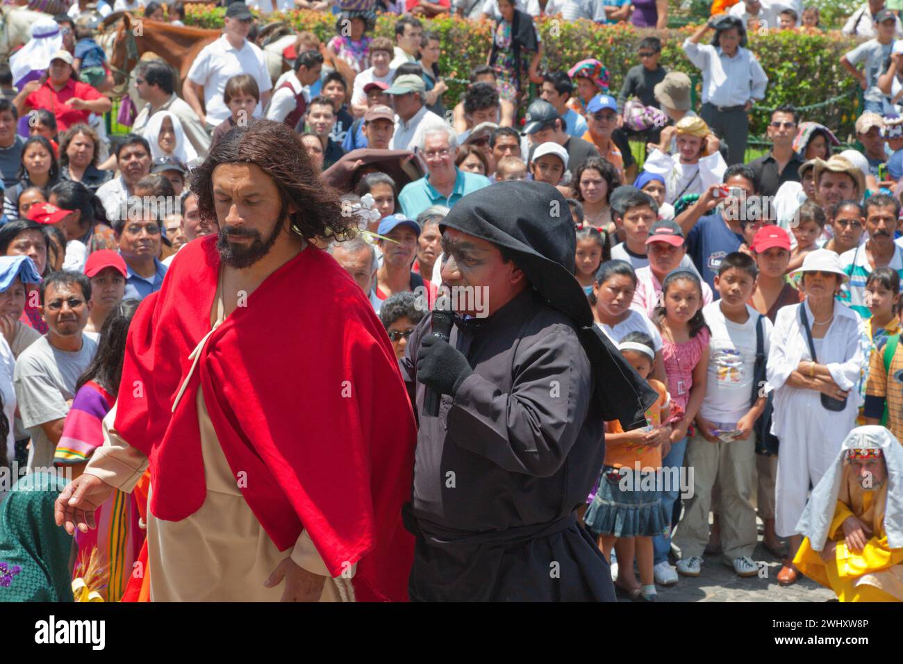 The Devil Tries to Tempt Jesus. (Luke 4:1-13) Palm Sunday Re-enactment ...