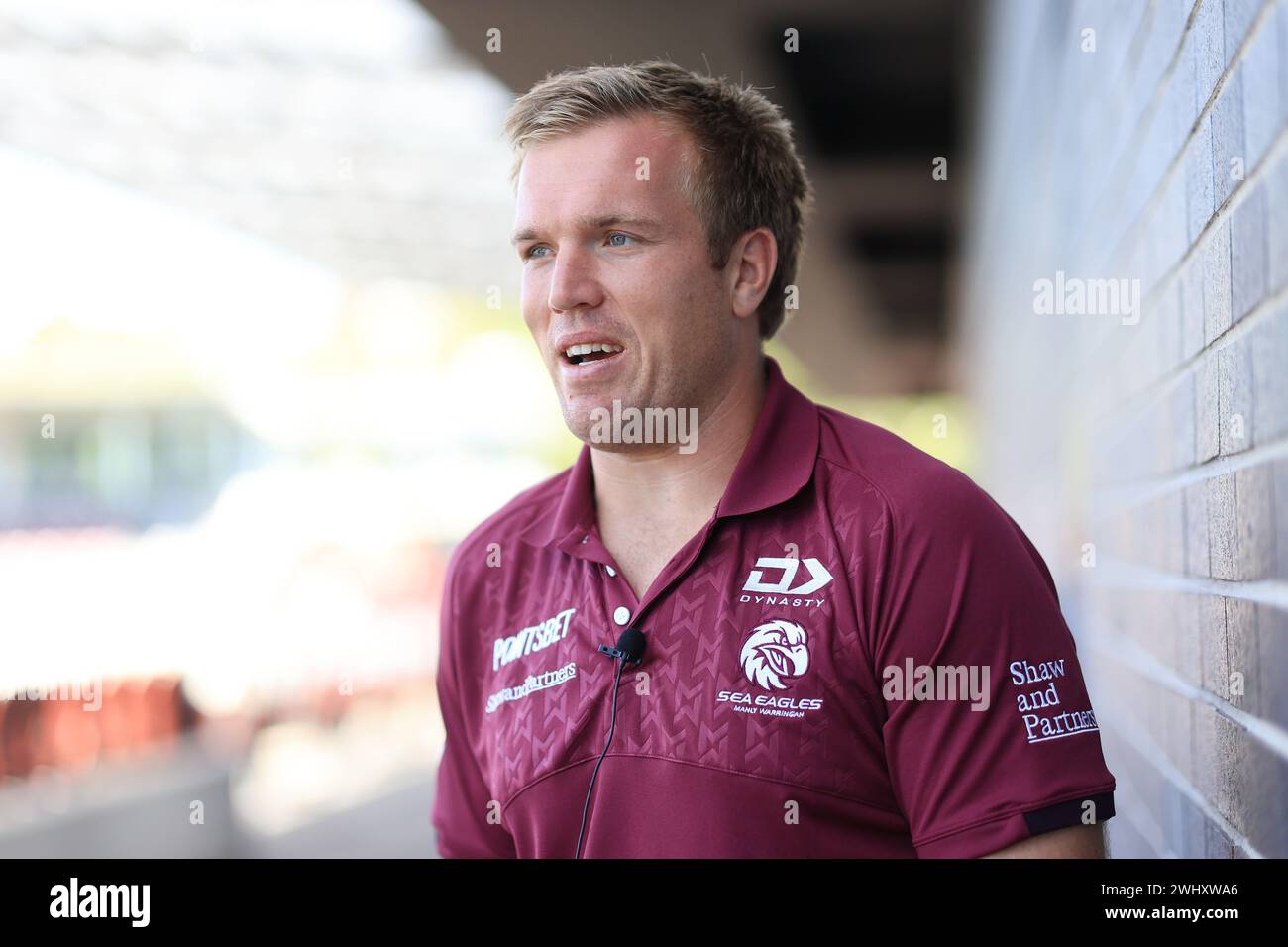 Sydney, Australia. 12th Feb, 2024. Jake Trbojevic of Manly looks on ...