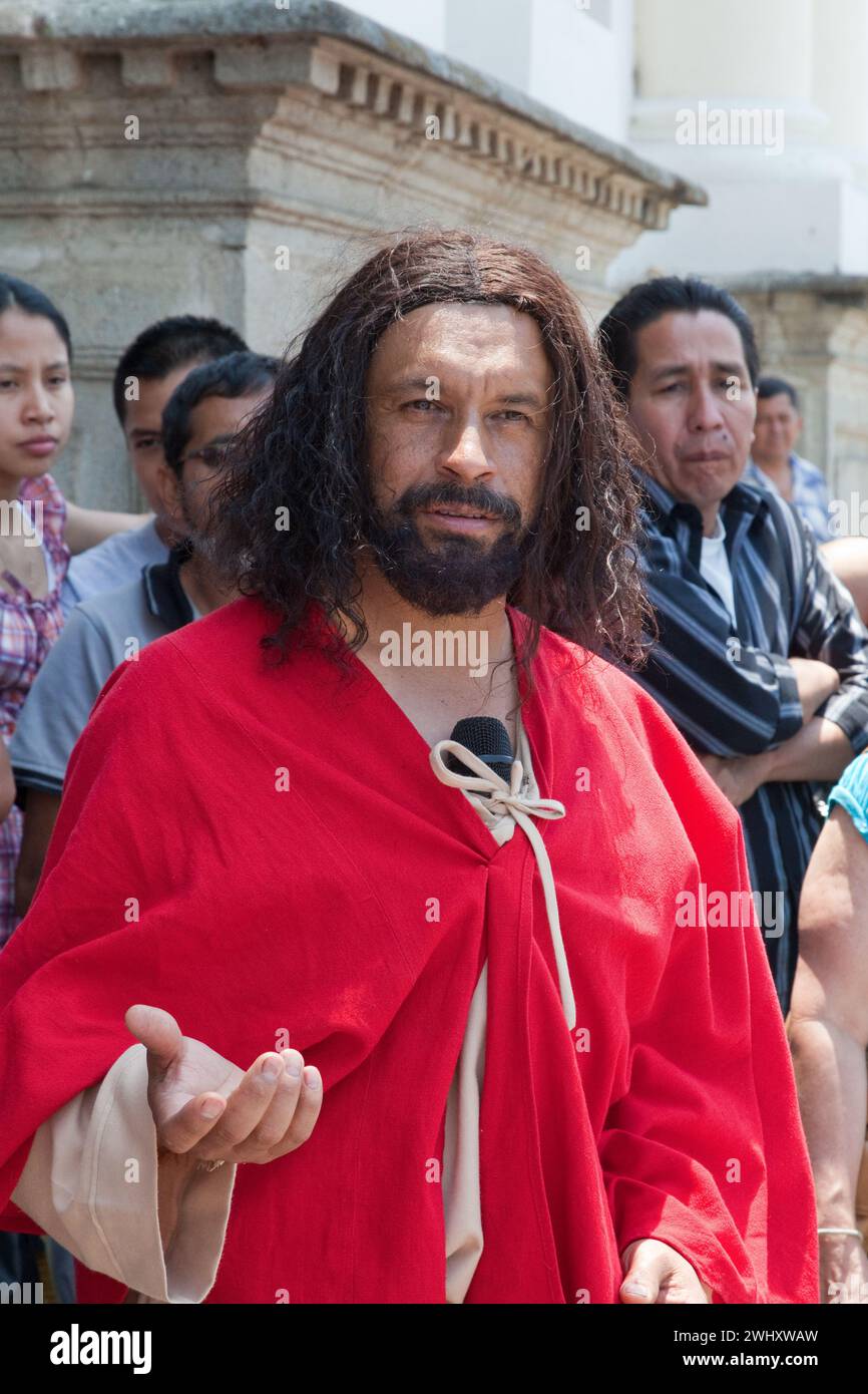 Jesus Speaking in Palm Sunday Re-enactment of events in the life of ...