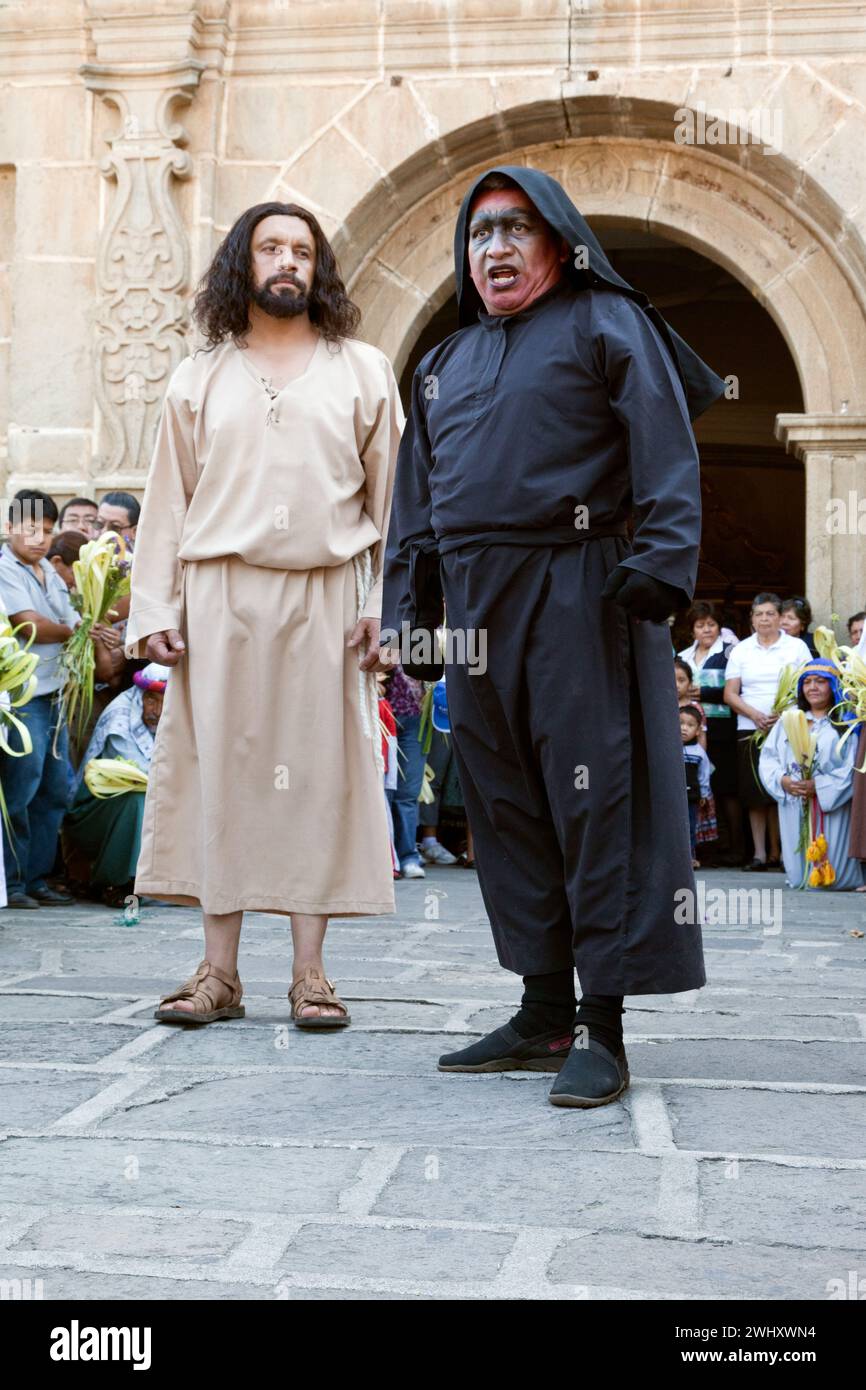 The Devil Tries to Tempt Jesus. (Luke 4:1-13) Palm Sunday Re-enactment ...