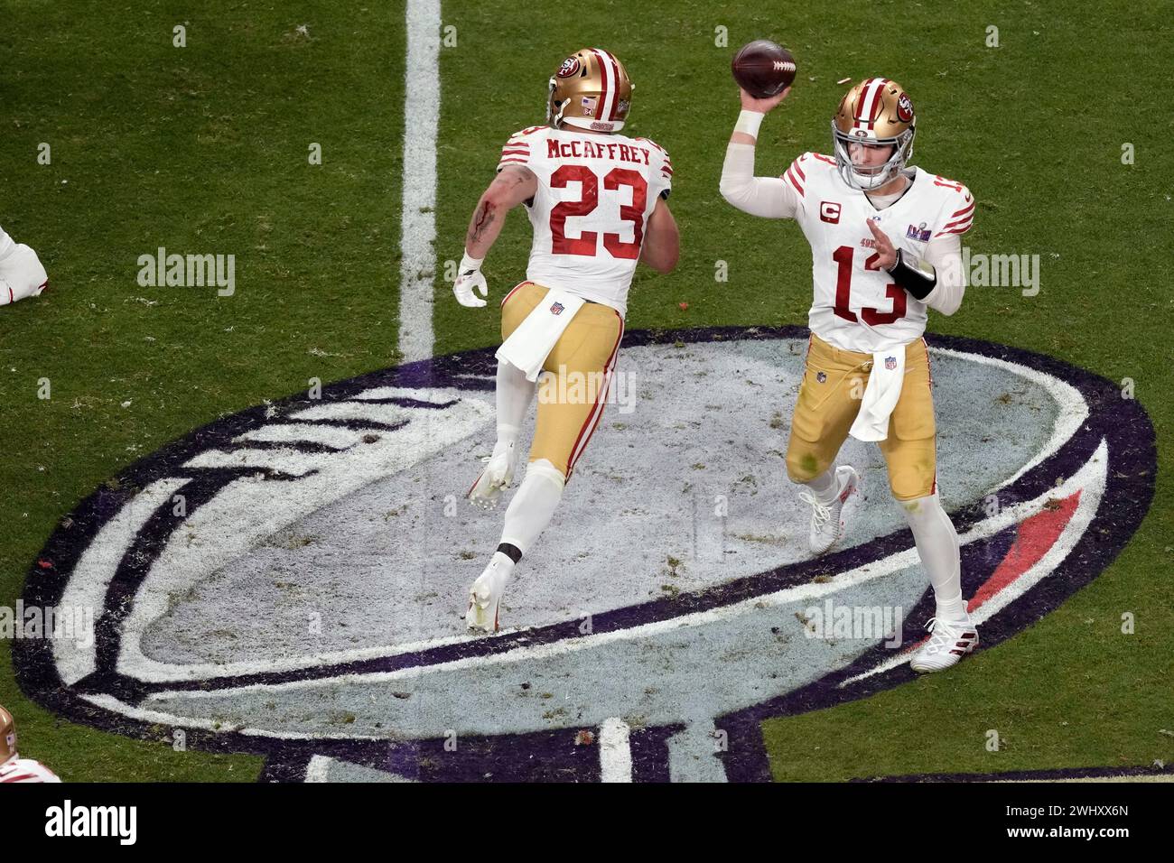 San Francisco 49ers quarterback Brock Purdy (13) passes against the ...
