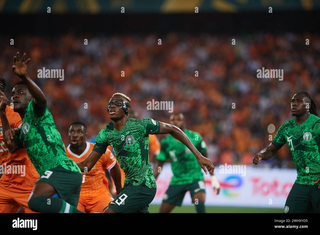 AFACON FINAL, ABIDJAN, IVORY COAST, FRIDAY, FEBRUARY 11, 2024. Ivorian and Niegrian players ...