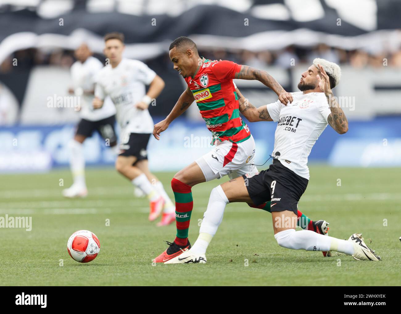 São Paulo Brazil. February 11, 2024. Yuri Alberto from Corinthians ...