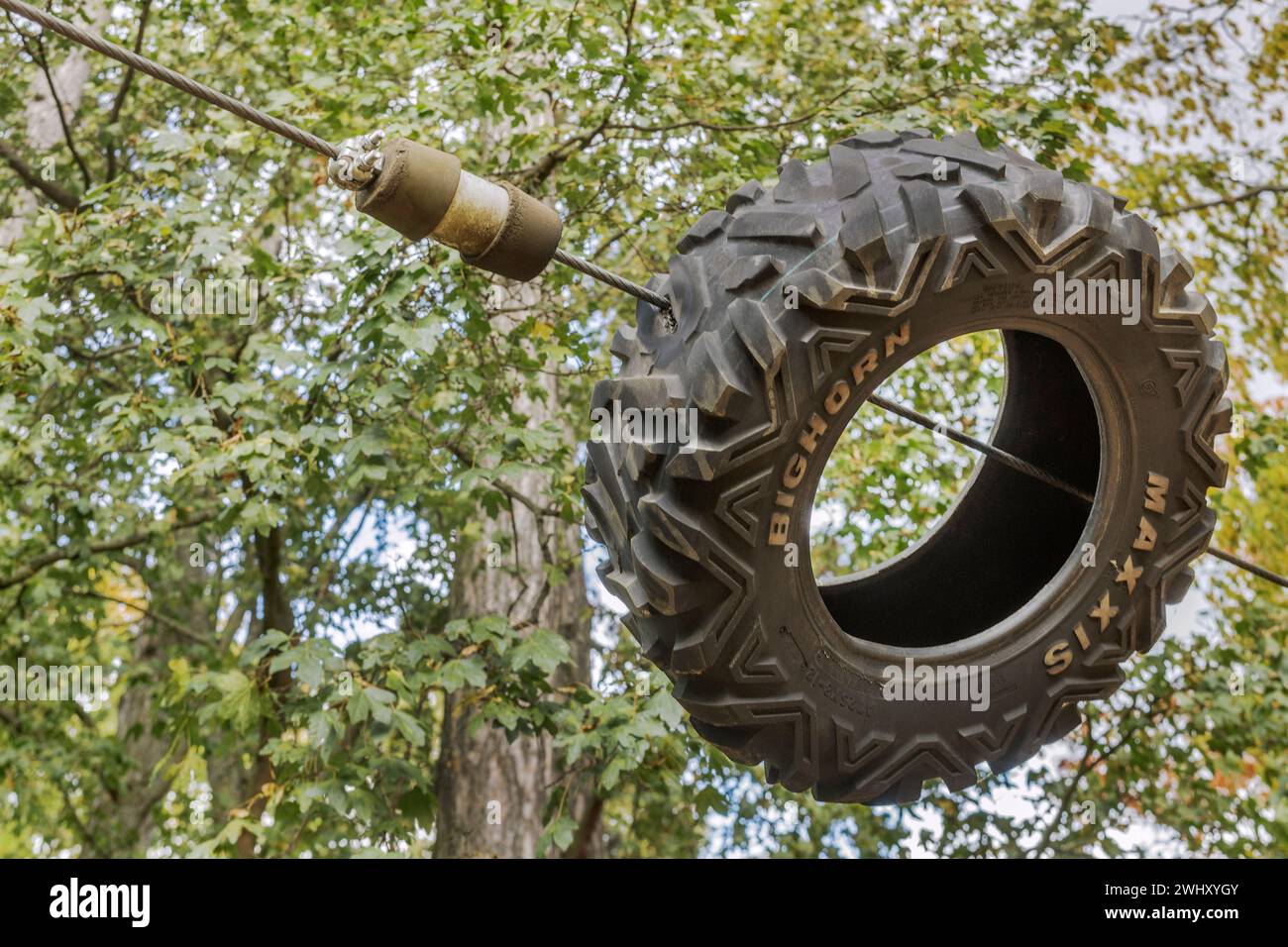 The tire on the rope Stock Photo - Alamy