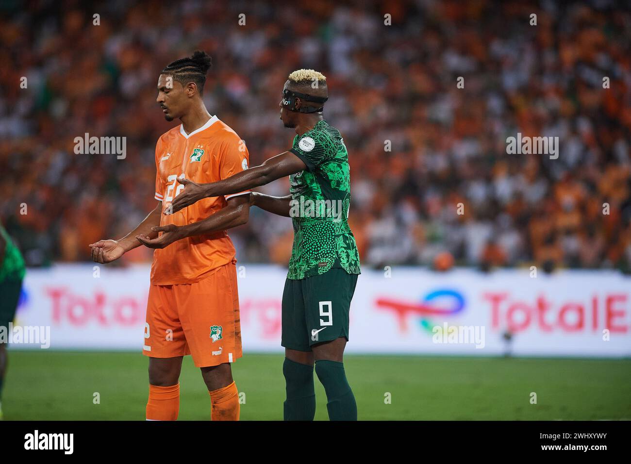 AFACON FINAL, ABIDJAN, IVORY COAST, FRIDAY, FEBRUARY 11, 2024. Duel between the ivoirian ...