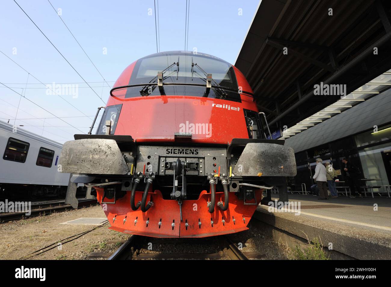 Locomotive or engine, rail transport vehicle for train Stock Photo - Alamy
