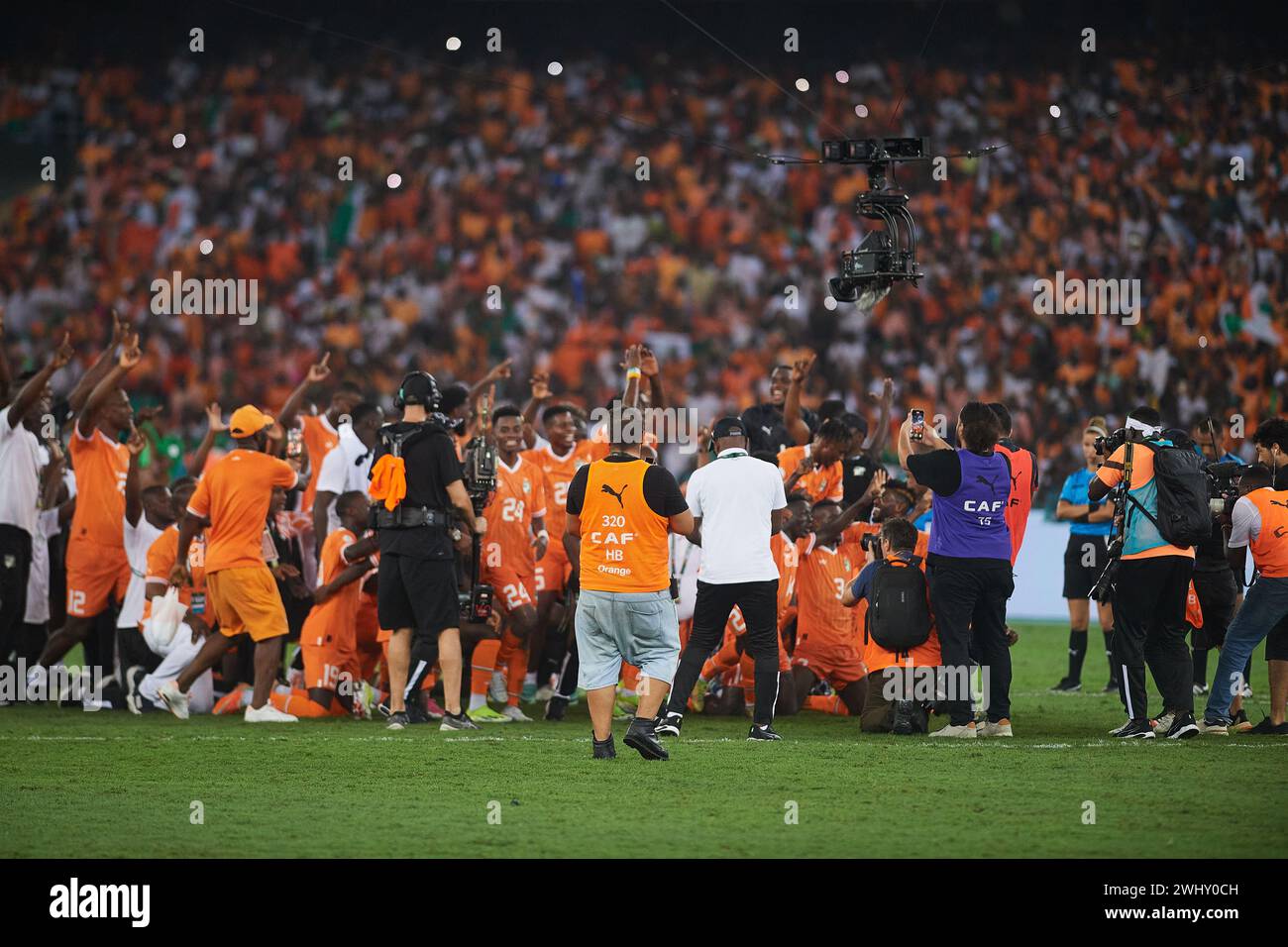 AFACON FINAL, ABIDJAN, IVORY COAST, FRIDAY, FEBRUARY 11, 2024. The celebration of the Ivorian ...