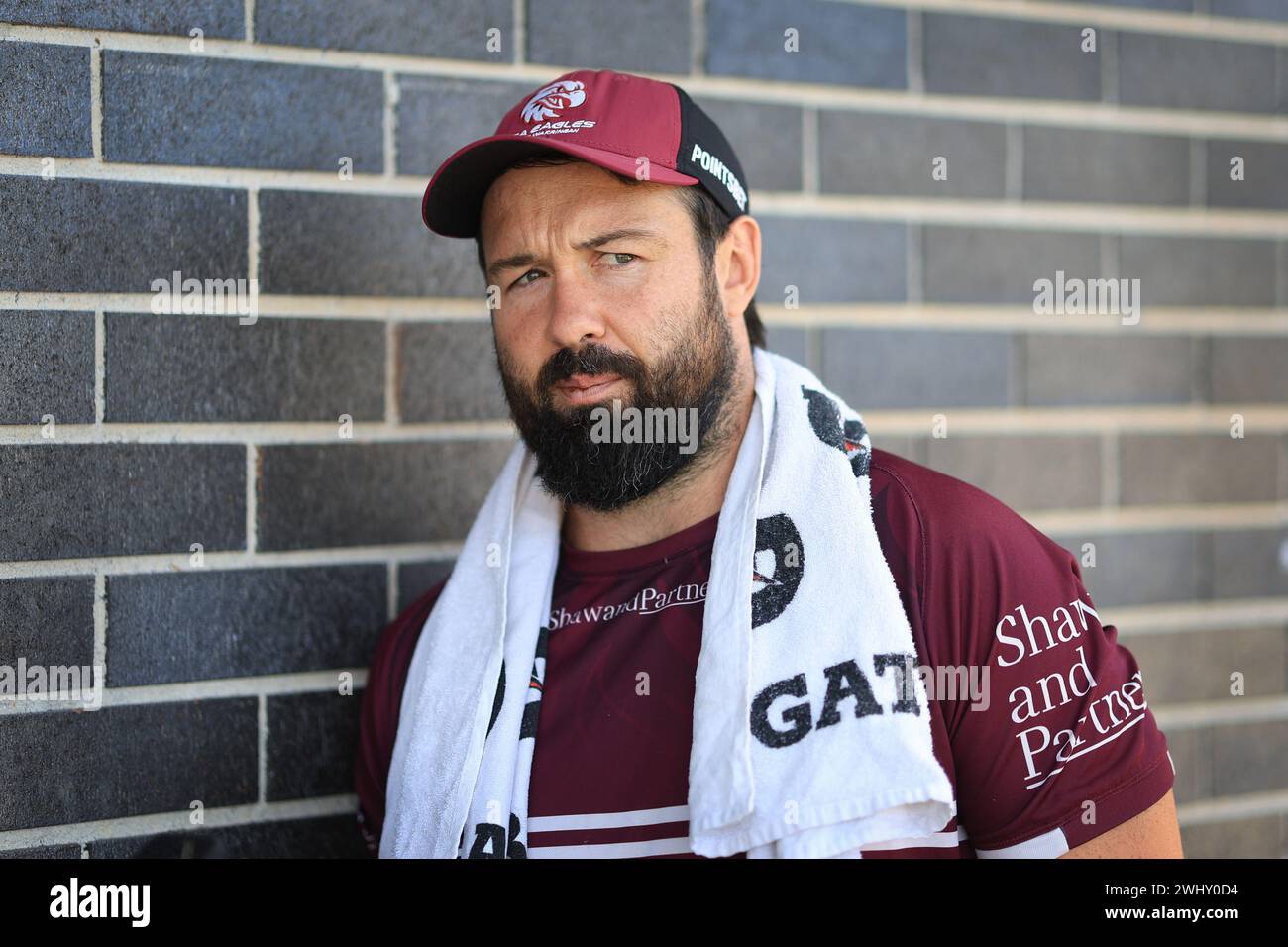 Sydney, Australia. 12th Feb, 2024. Aaron Woods of Manly looks on during ...