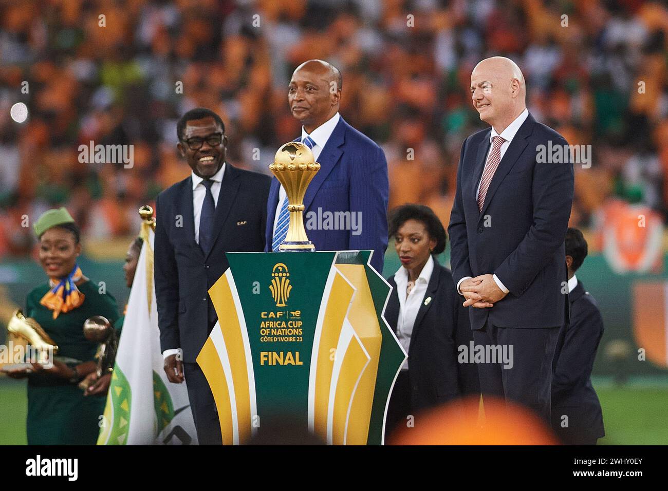 AFACON FINAL, ABIDJAN, IVORY COAST, FRIDAY, FEBRUARY 11, 2024. Trophy ceremony Stock Photo - Alamy