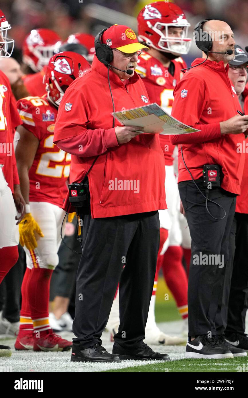 Kansas City Chiefs Head Coach Andy Reid on the sideline during the ...