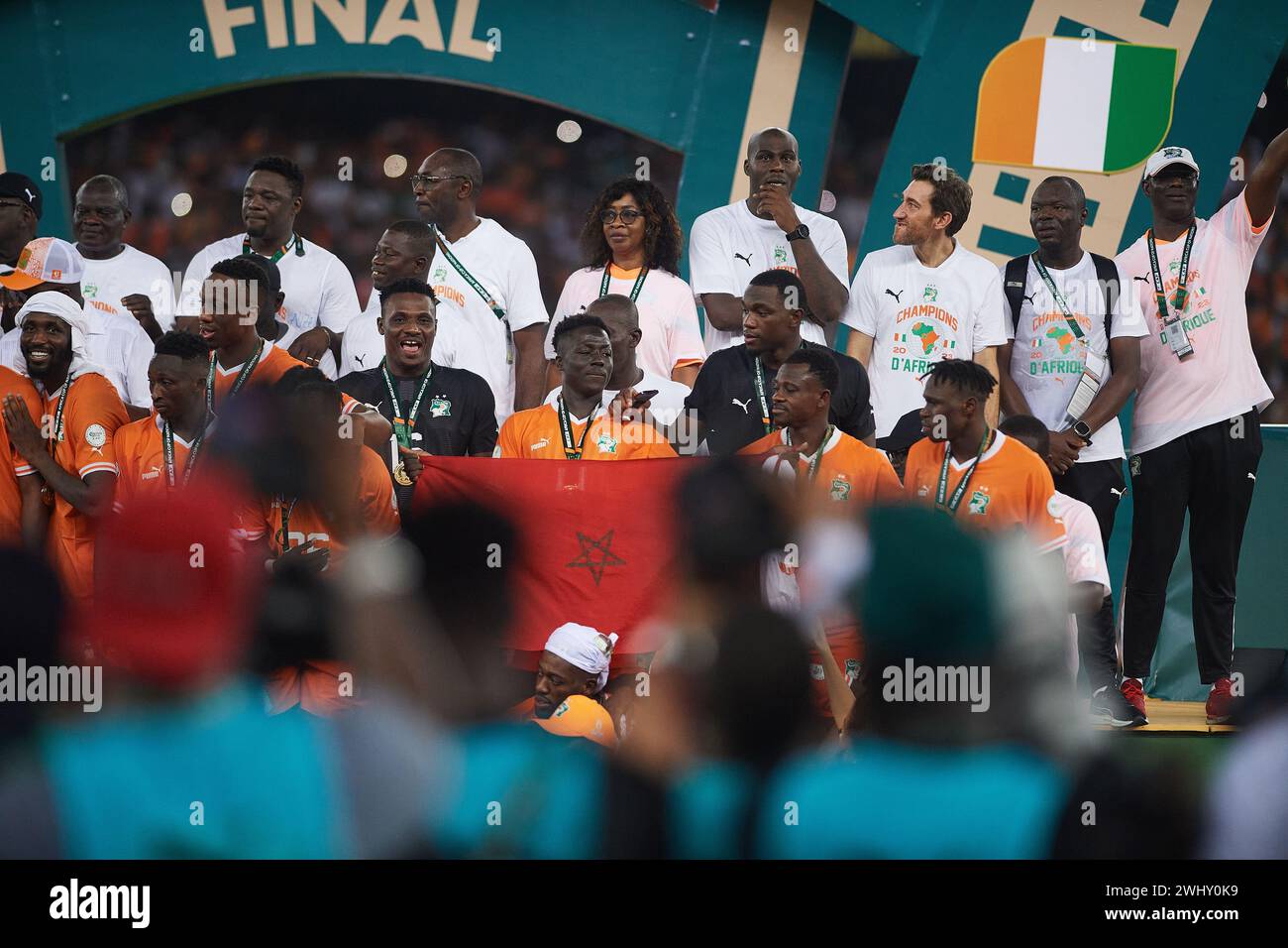 AFACON FINAL, ABIDJAN, IVORY COAST, FRIDAY, FEBRUARY 11, 2024. Trophy Ceremony Stock Photo - Alamy