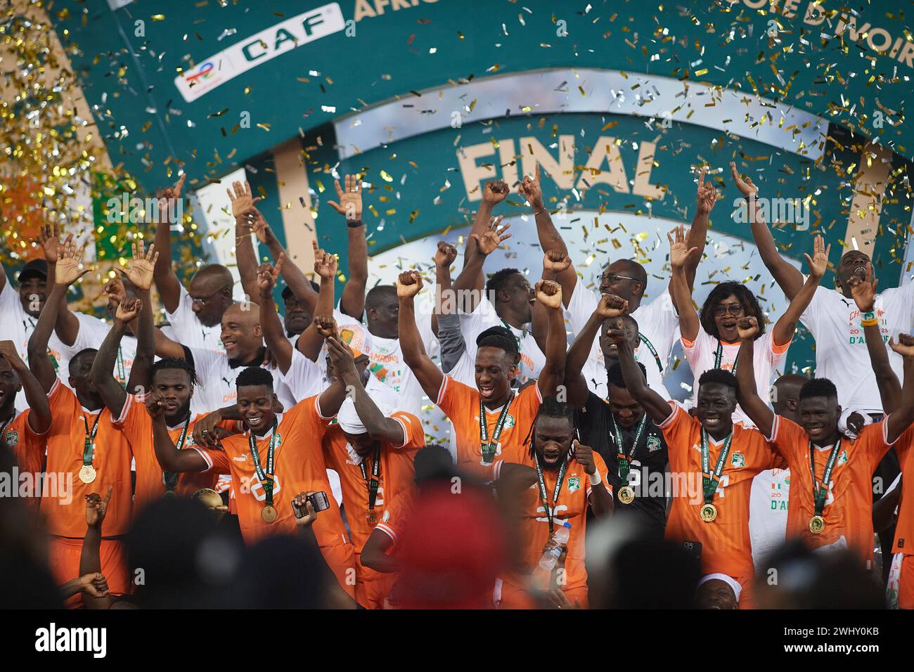 AFACON FINAL, ABIDJAN, IVORY COAST, FRIDAY, FEBRUARY 11, 2024. Trophy Ceremony Stock Photo - Alamy