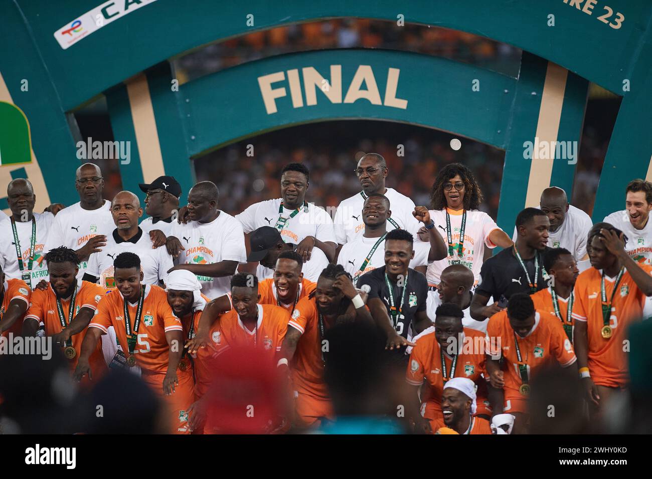 AFACON FINAL, ABIDJAN, IVORY COAST, FRIDAY, FEBRUARY 11, 2024. Trophy Ceremony Stock Photo - Alamy