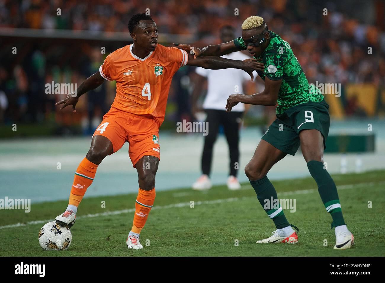 AFACON FINAL, ABIDJAN, IVORY COAST, FRIDAY, FEBRUARY 11, 2024. Duel Between The Ivorian Jean ...