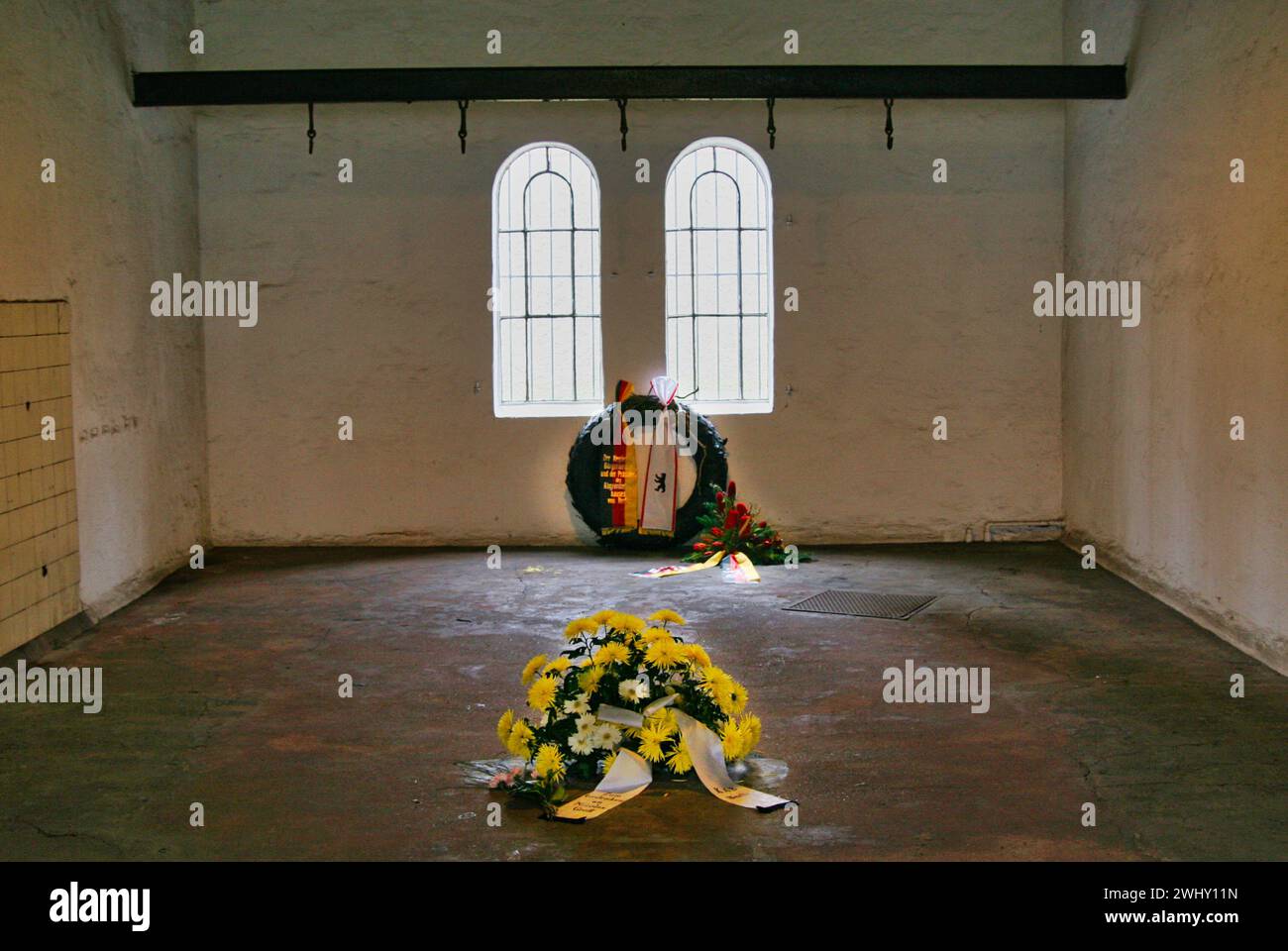 PlÃ¶tzensee Memorial near Berlin; execution room Stock Photo - Alamy