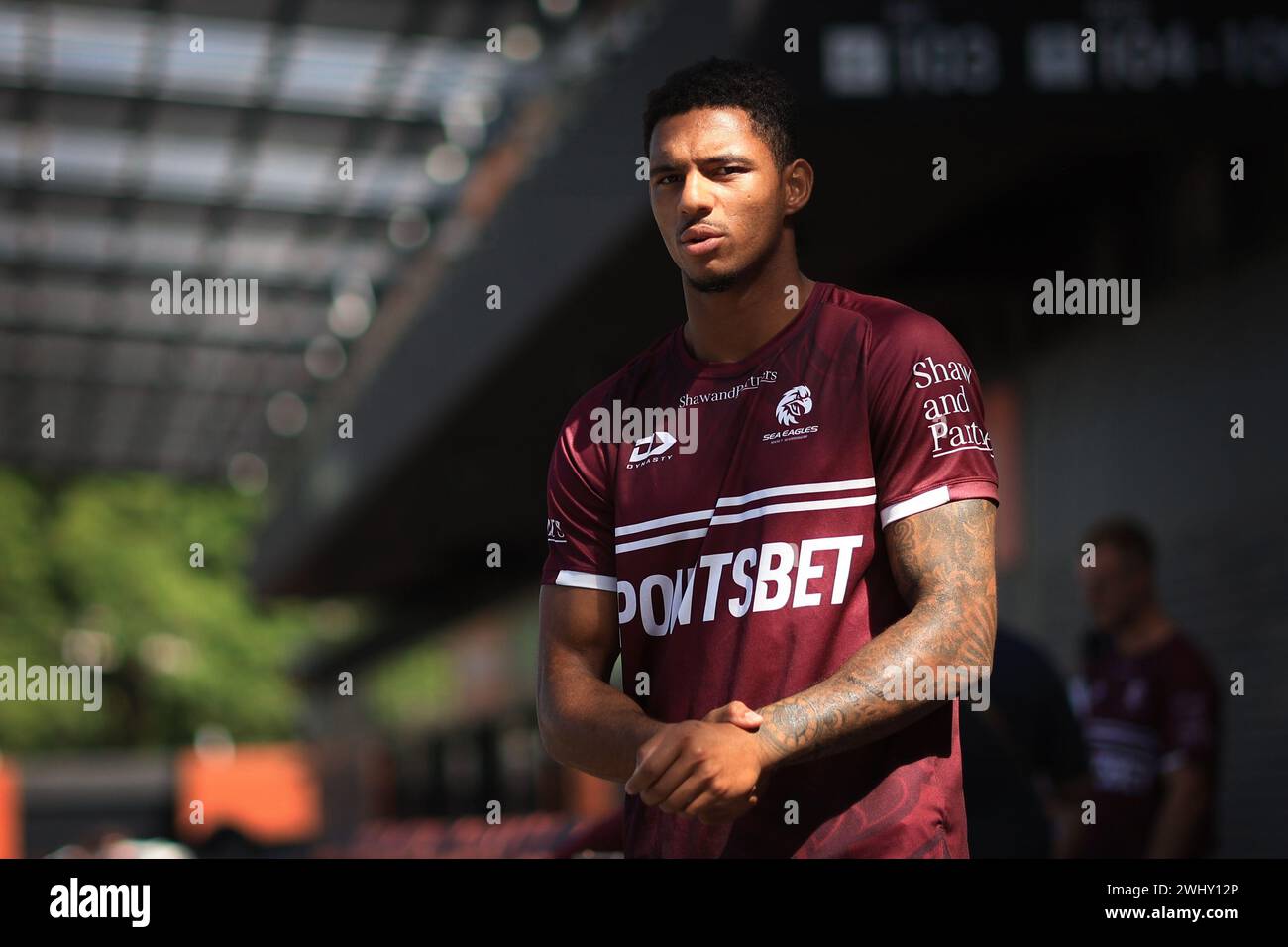 Sydney, Australia. 12th Feb, 2024. Jason Saab of Manly looks on during ...