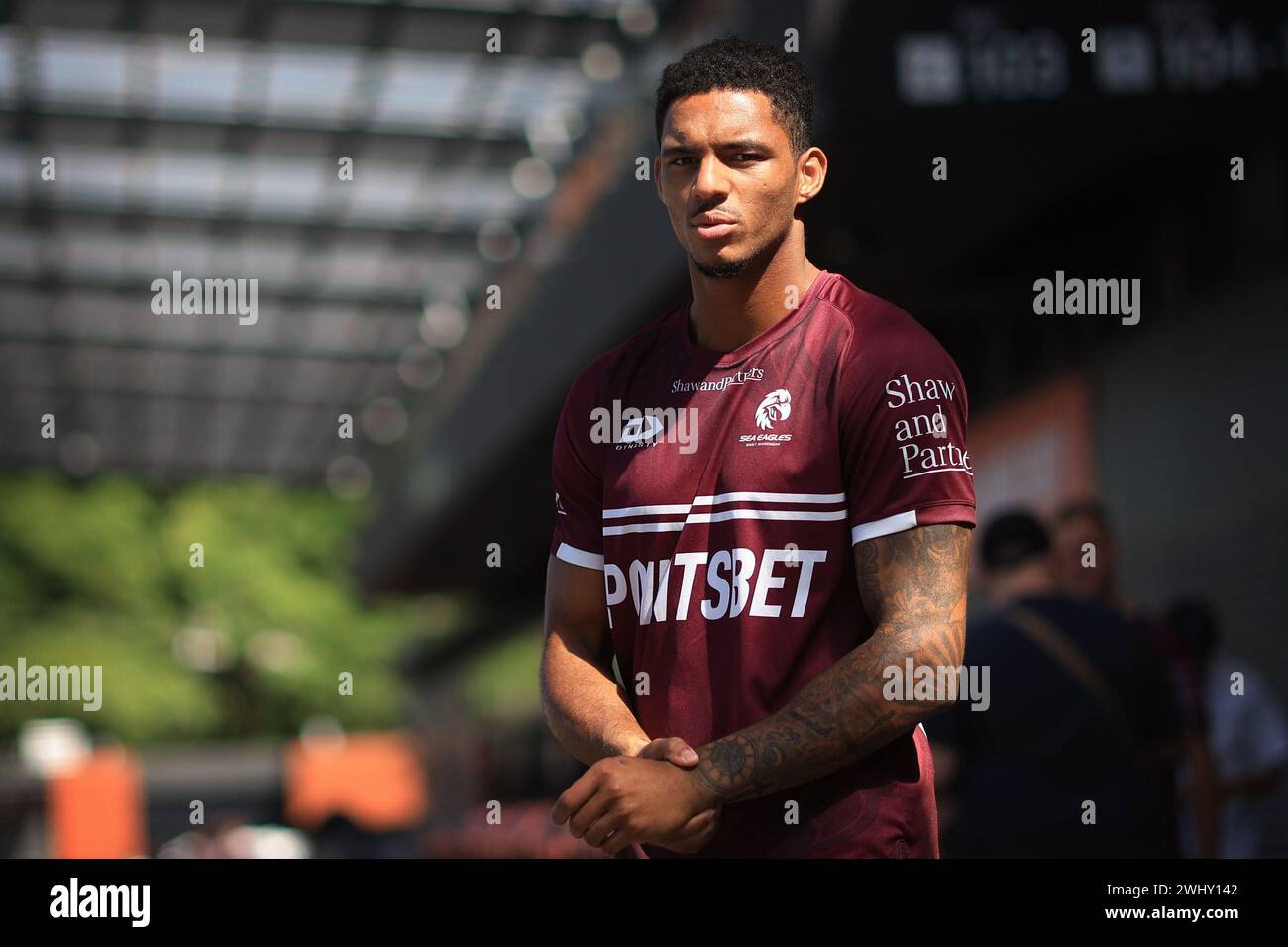 Sydney, Australia. 12th Feb, 2024. Jason Saab of Manly looks on during ...