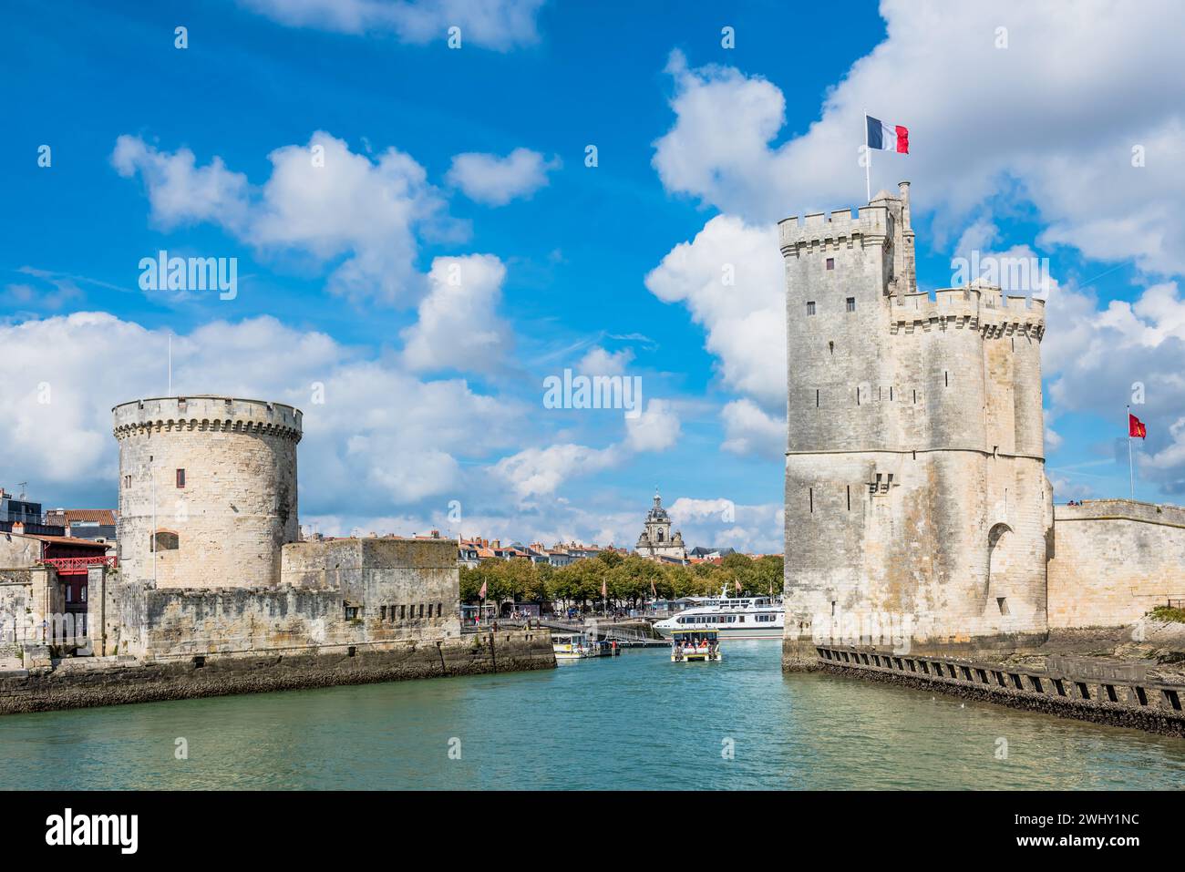 Towers of ancient fortress of La Rochelle France Stock Photo - Alamy