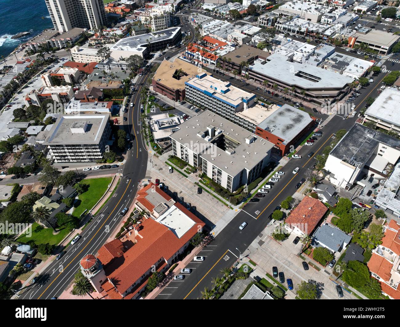 Aerial view of La Jolla town, San Diego California Stock Photo - Alamy