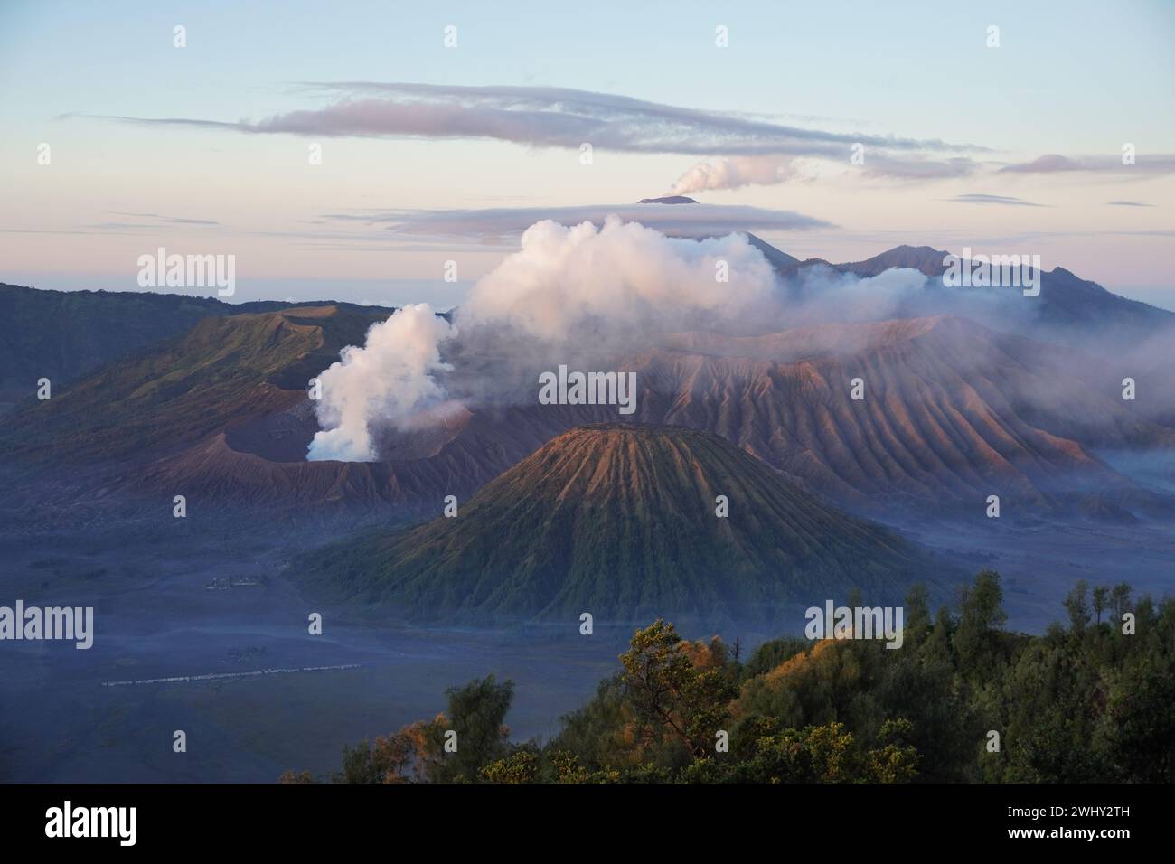 Bromo Volcano In Java Indonesia Stock Photo - Alamy