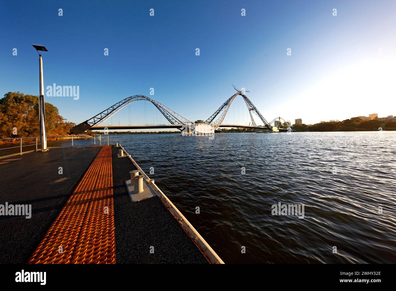 Matagarup pedestrian bridge, Burswood, Perth, Western Australia Stock ...