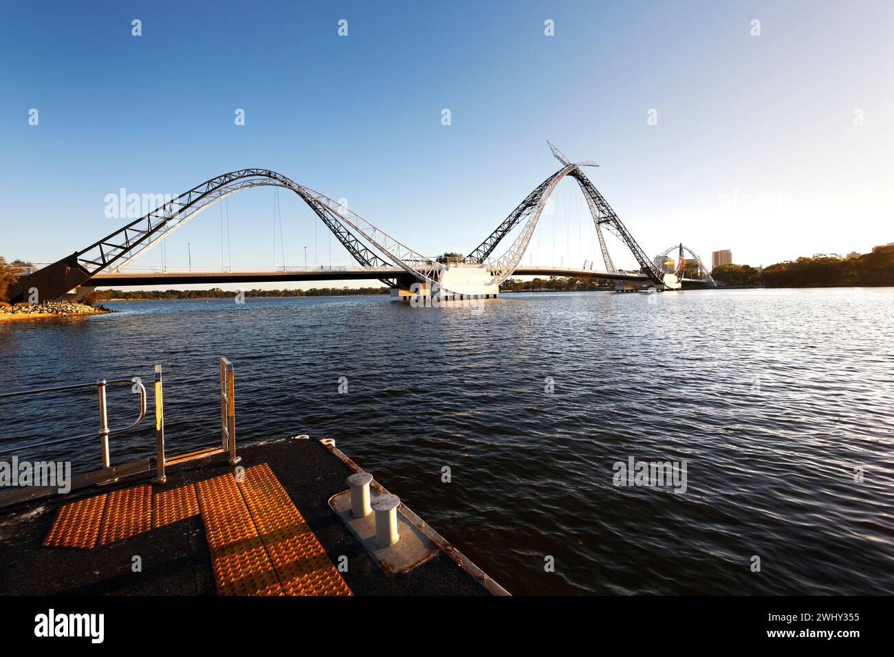 Matagarup pedestrian bridge, Burswood, Perth, Western Australia Stock ...