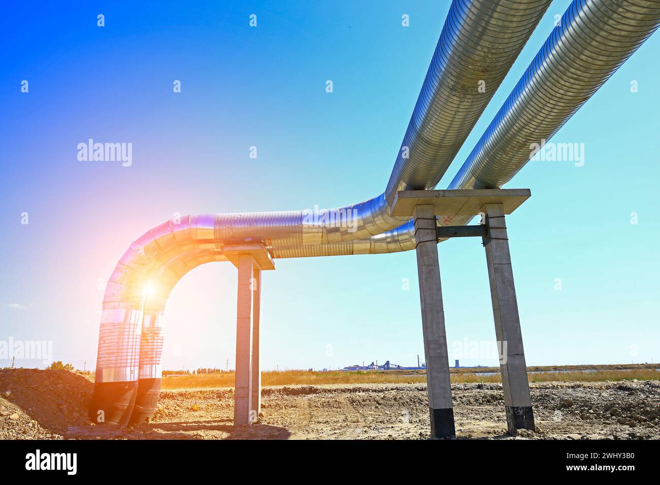 Industrial pipeline equipment of the factory Stock Photo - Alamy