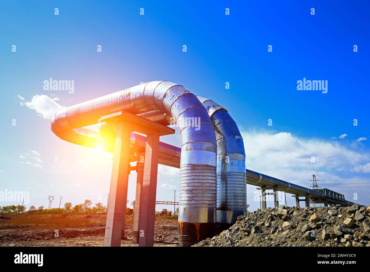Industrial pipeline equipment of the factory Stock Photo - Alamy