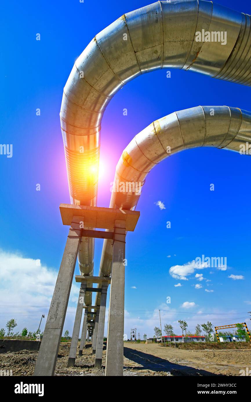 Industrial pipeline equipment of the factory Stock Photo - Alamy