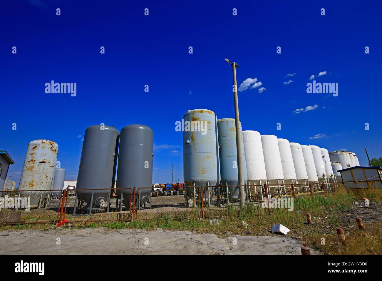 Oil storage tank, industrial equipment Stock Photo - Alamy