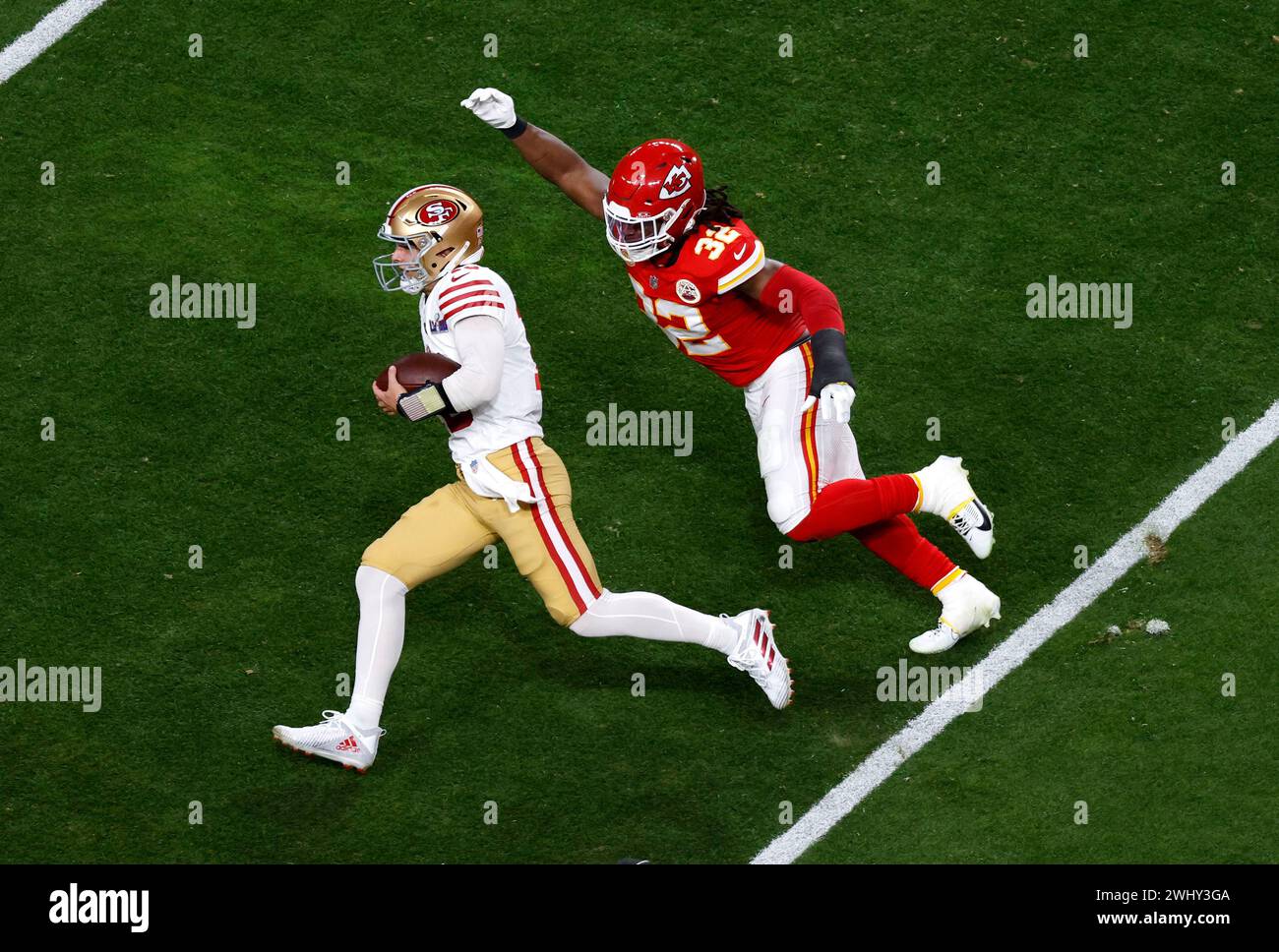 San Francisco 49ers quarterback Brock Purdy (13) runs during the NFL ...