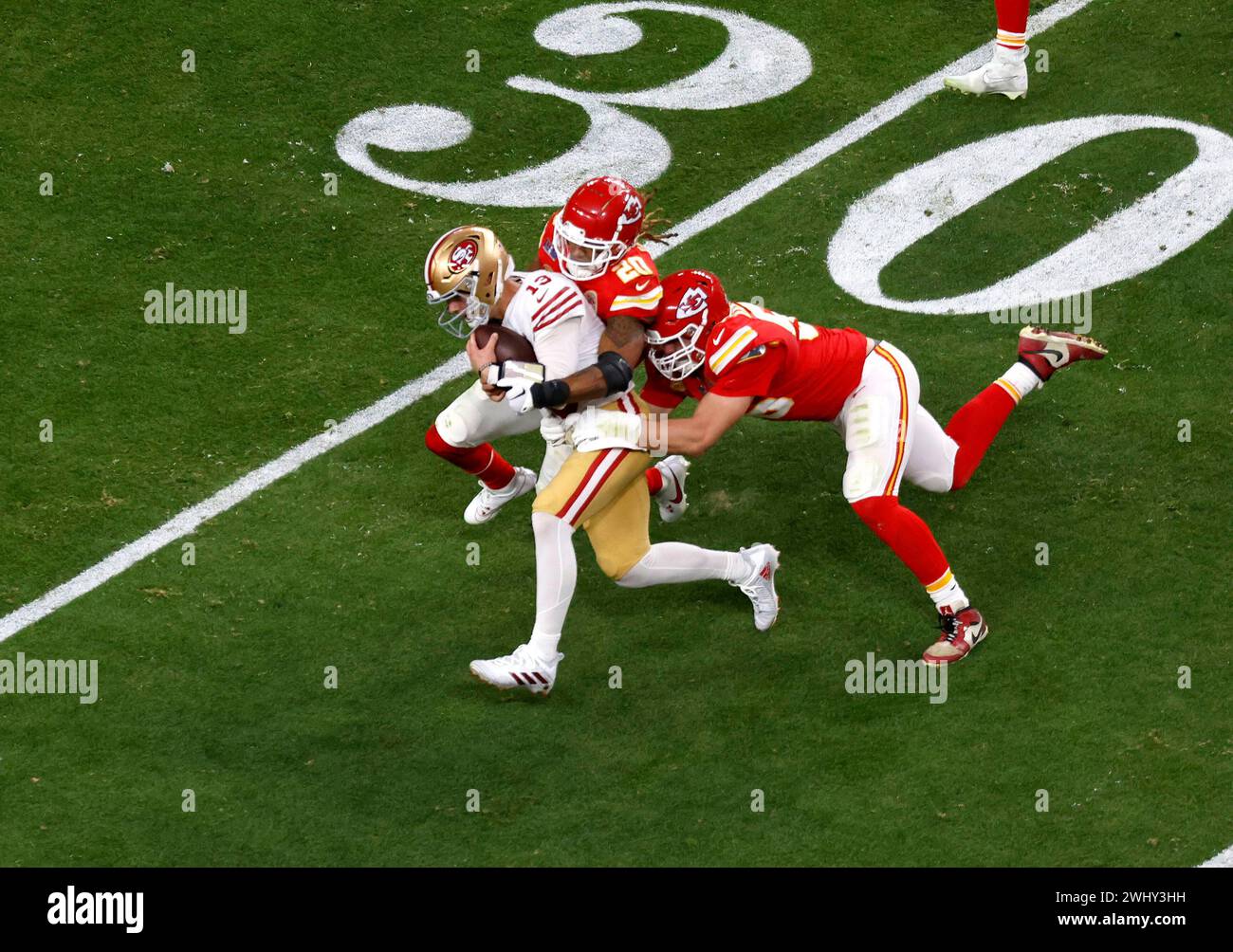 San Francisco 49ers quarterback Brock Purdy (13) runs during the NFL ...