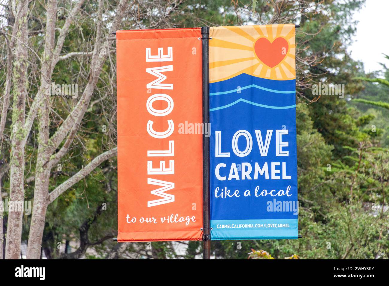 Welcome to carmel village sign signs ocean avenue carmel by the hi-res ...