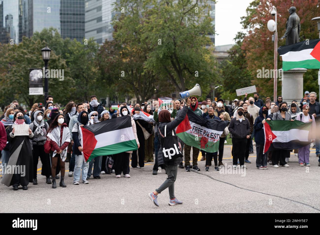 Toronto, Canada - 18 October 2023: Amidst the city's towering ...