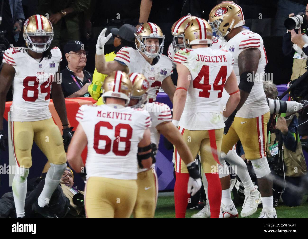Las Vegas, United States. 11th Feb, 2024. San Francisco 49ers running ...