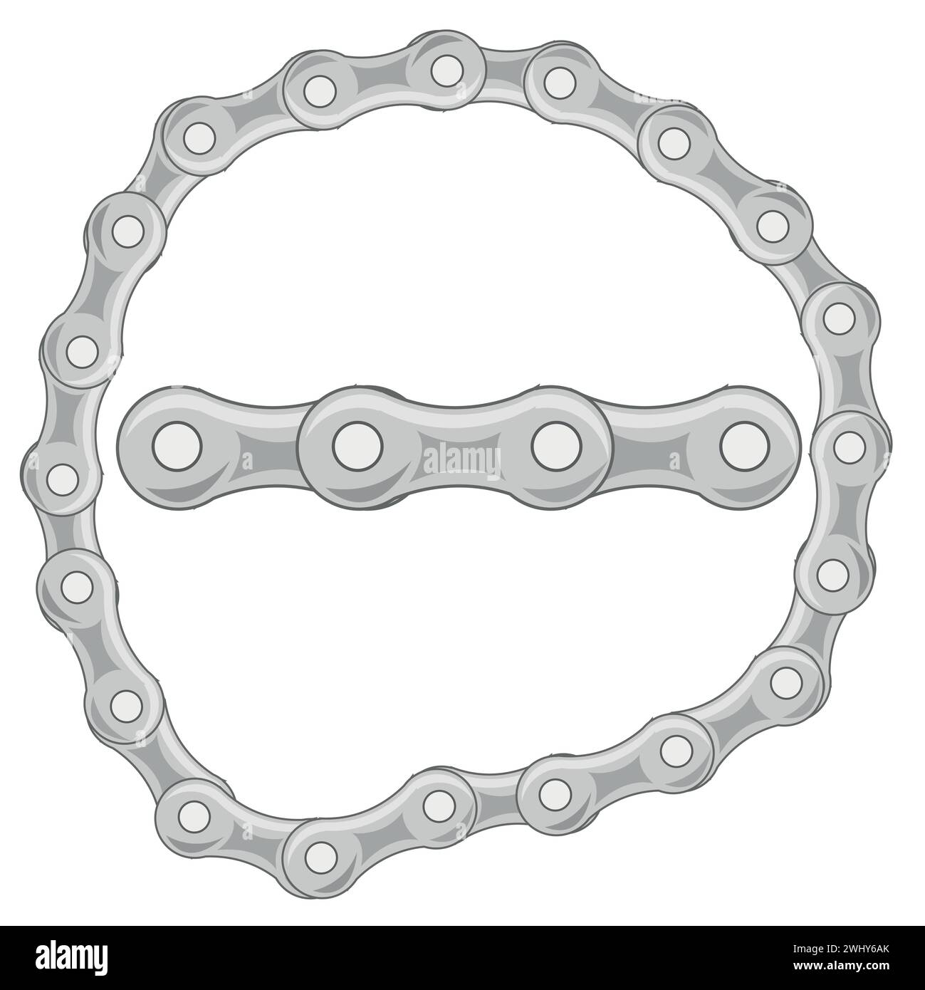 Vector illustration chain from bicycle and section Stock Vector Image ...