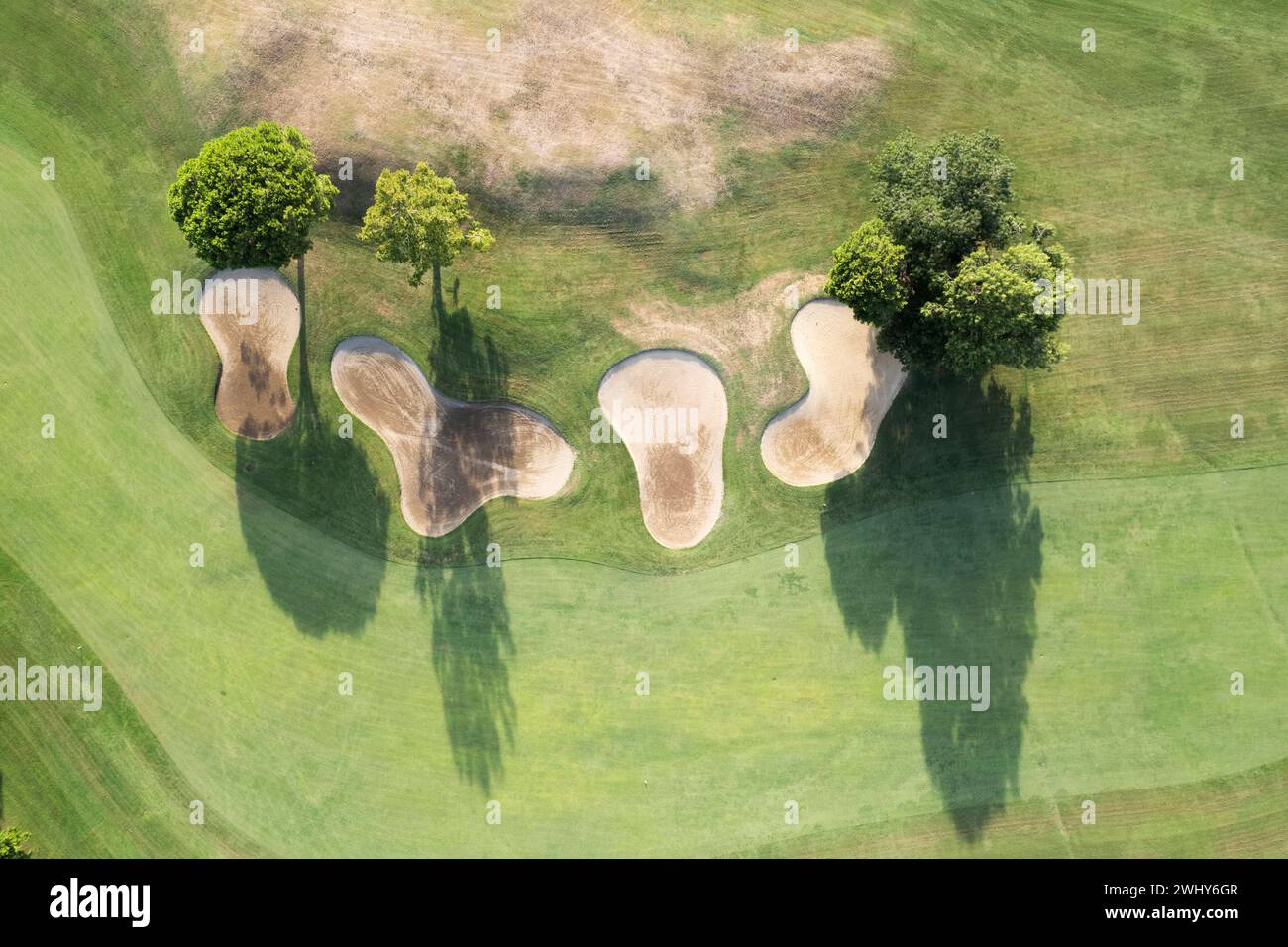 Aerial view lush golf course hi-res stock photography and images - Alamy