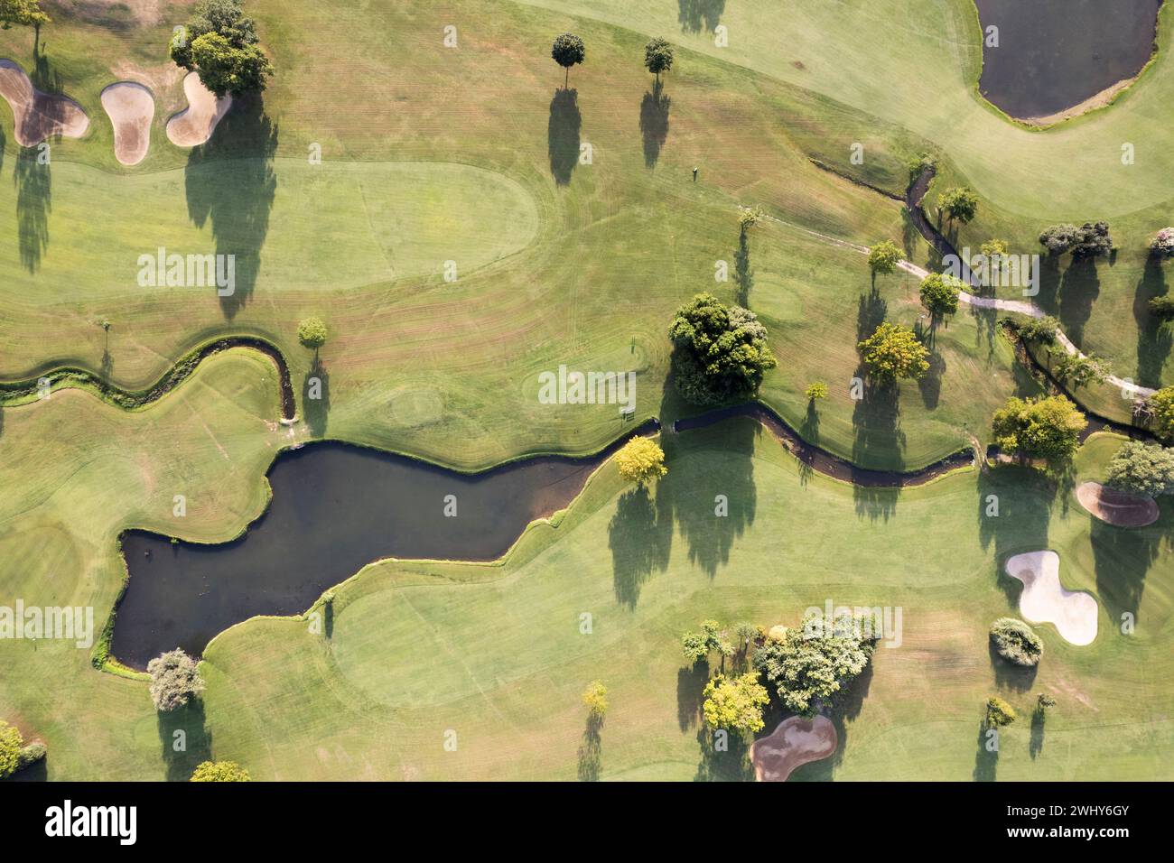 Aerial view golf course field hi-res stock photography and images - Alamy