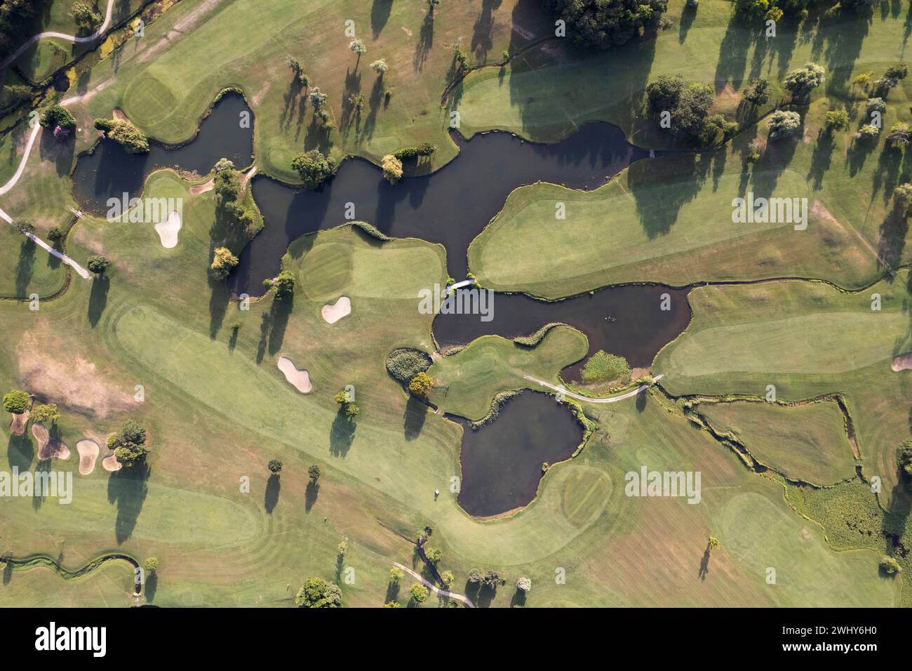 Aerial view lush golf course hi-res stock photography and images - Alamy