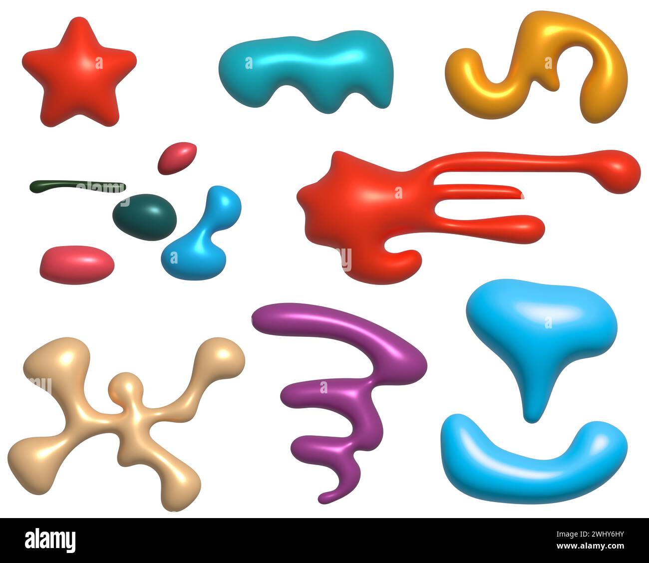 3d blob shape hi-res stock photography and images - Alamy