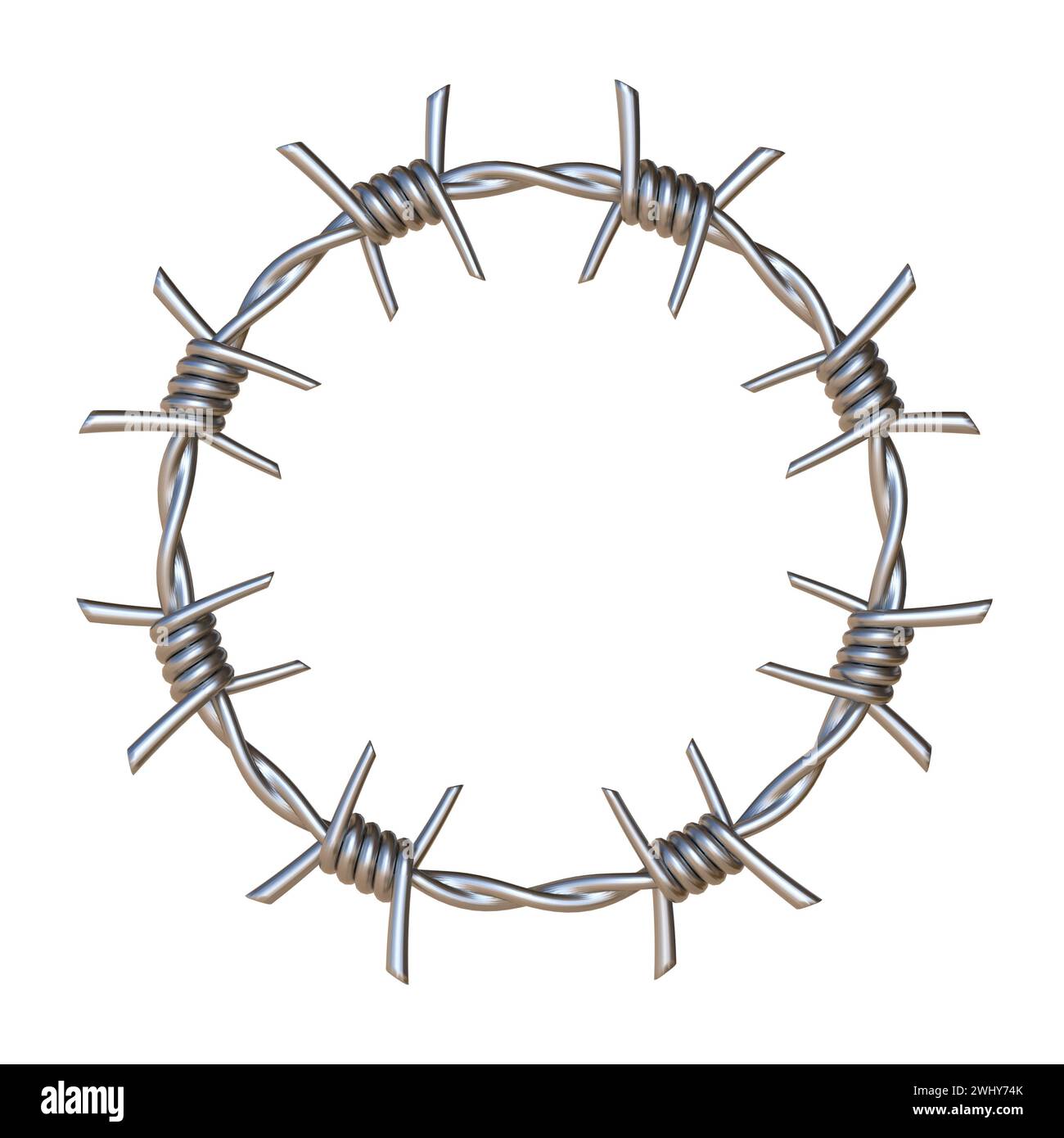 Barbed wire fence metal gate Cut Out Stock Images & Pictures - Alamy