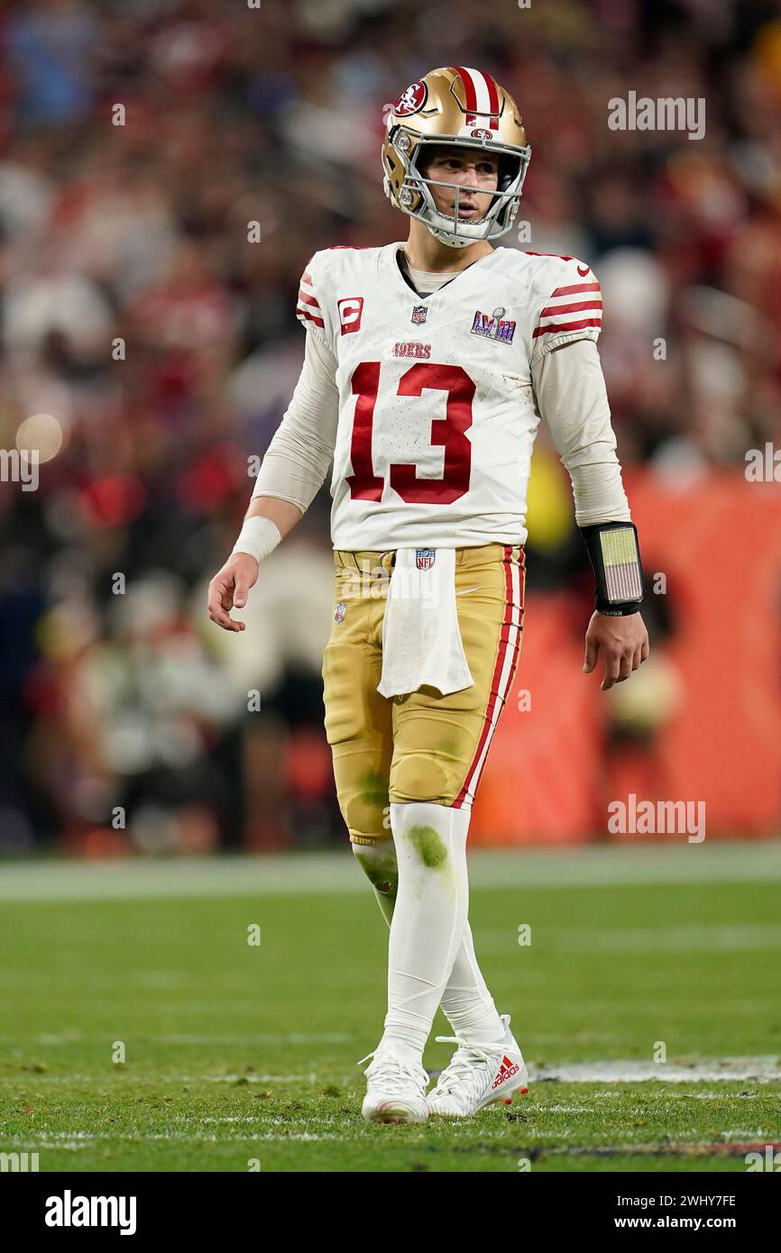 San Francisco 49ers quarterback Brock Purdy (13) is seen against the ...