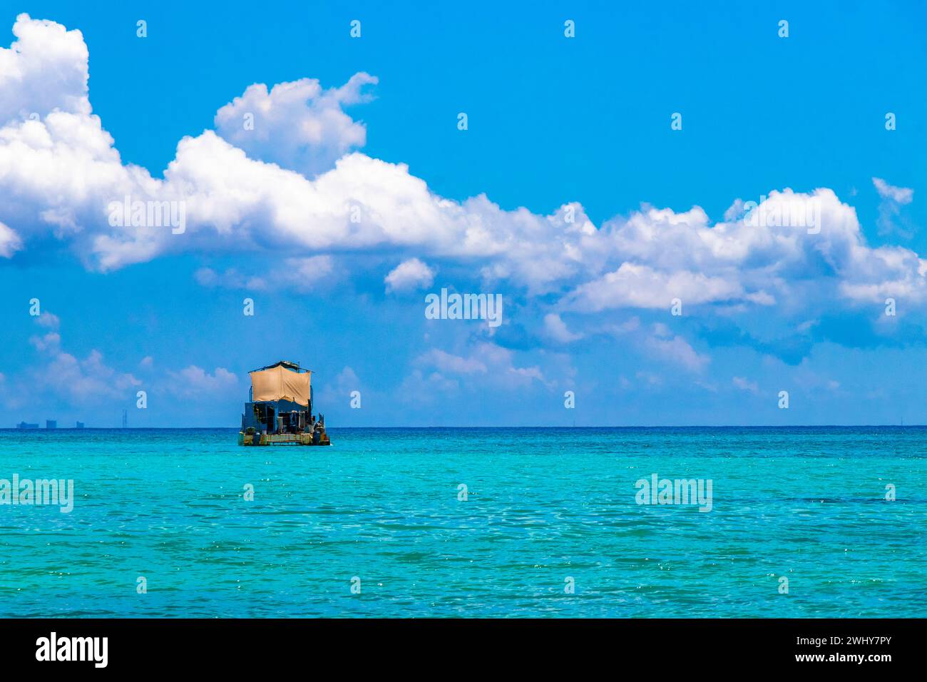 Boat yacht catamaran ship ferry jetty pier and harbor at the tropical ...