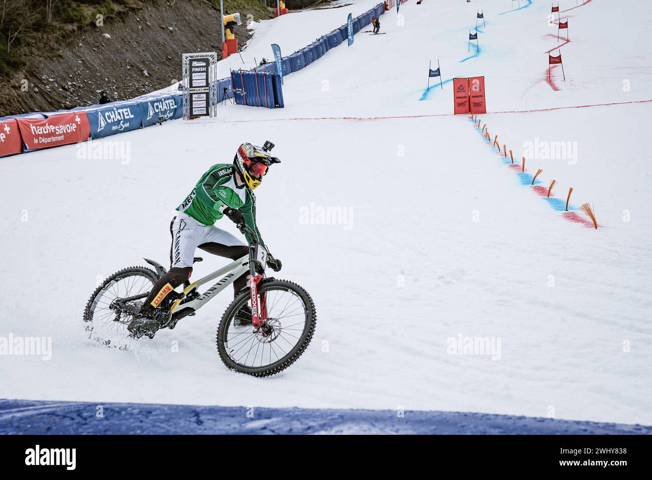 Henry KERR of Ireland, 3rd place in the Men Elite Dual Slalom during ...