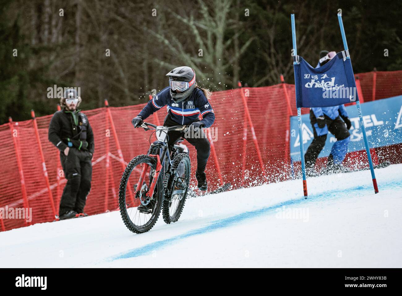 Morgane SUCH of France, 2nd place in the Women Elite Dual Slalom during ...