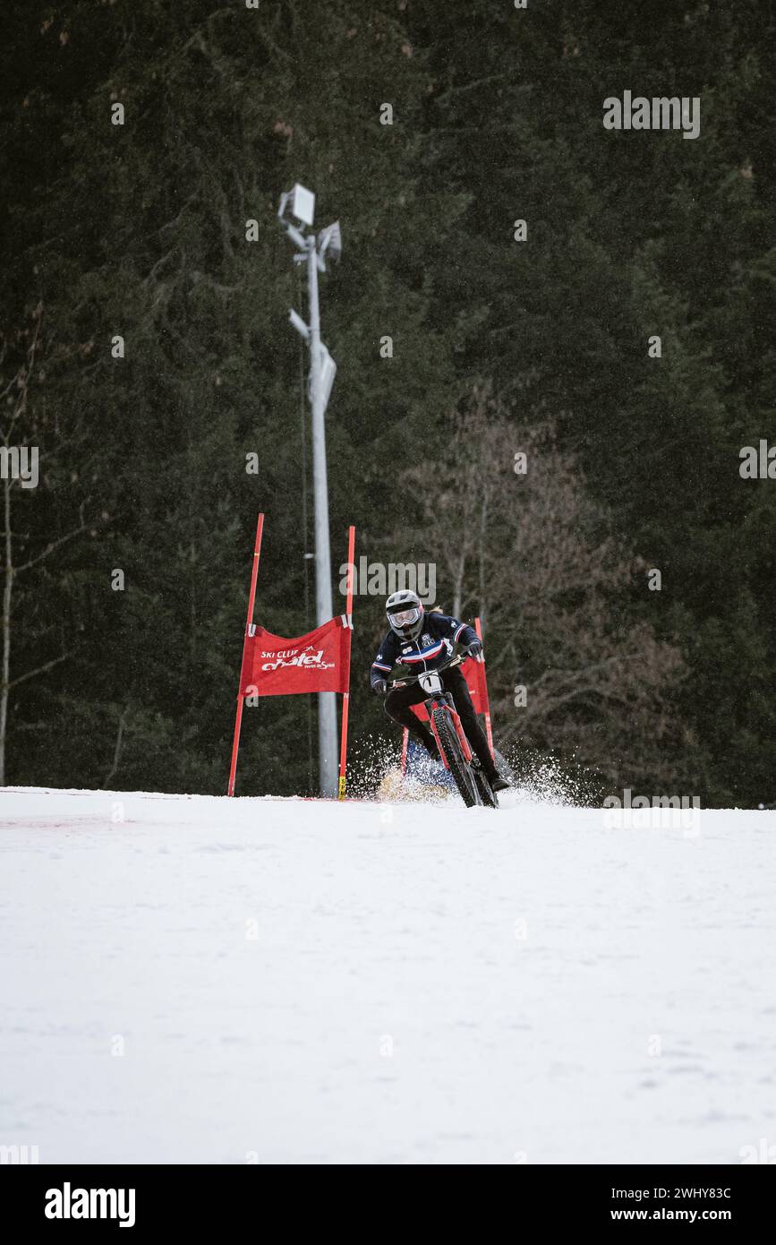 Morgane SUCH of France, 2nd place in the Women Elite Dual Slalom during ...