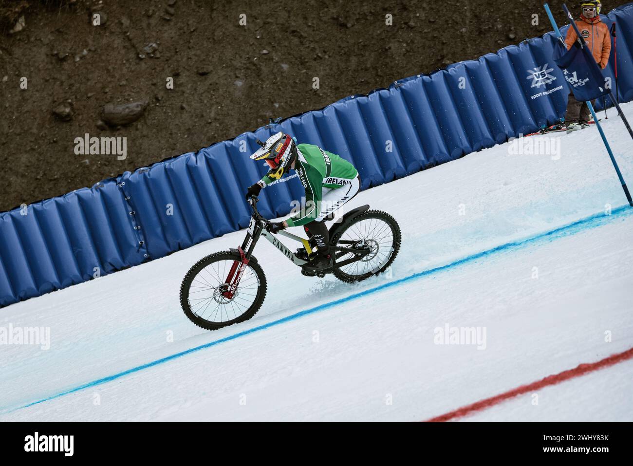 Henry KERR of Ireland, 3rd place in the Men Elite Dual Slalom during ...