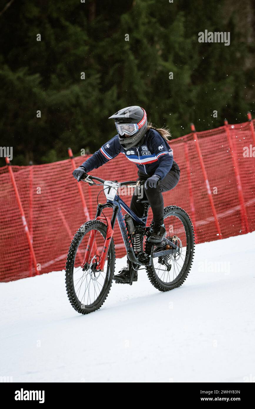 Morgane SUCH of France, 2nd place in the Women Elite Dual Slalom during ...